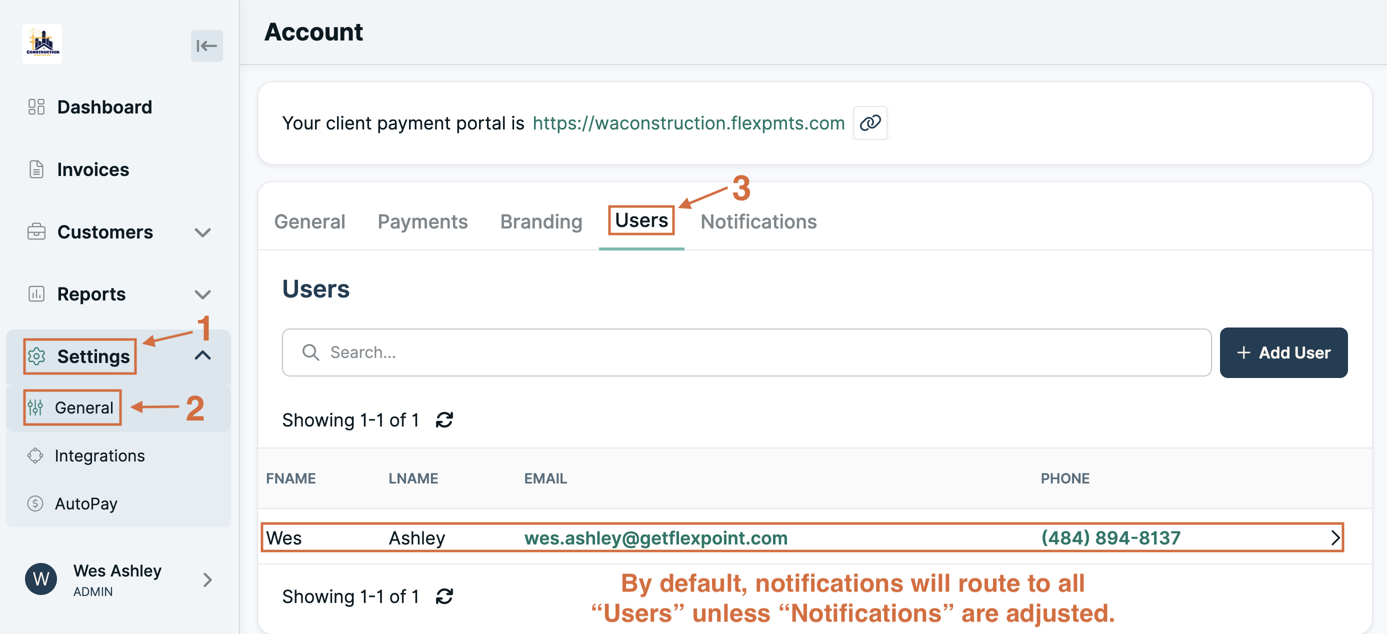 Internal Email Notifications – FlexPoint