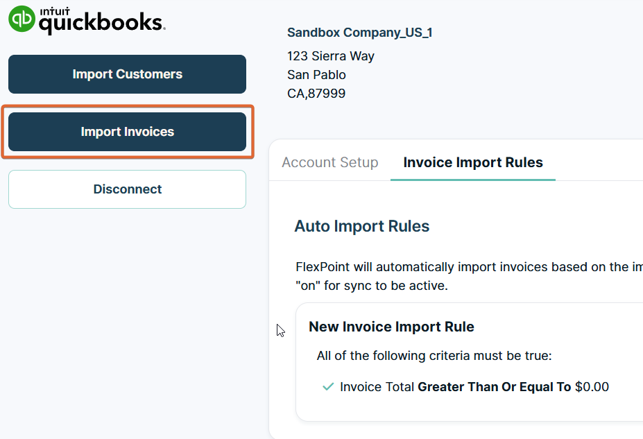Historical Invoice Import - Accounting Integration – FlexPoint