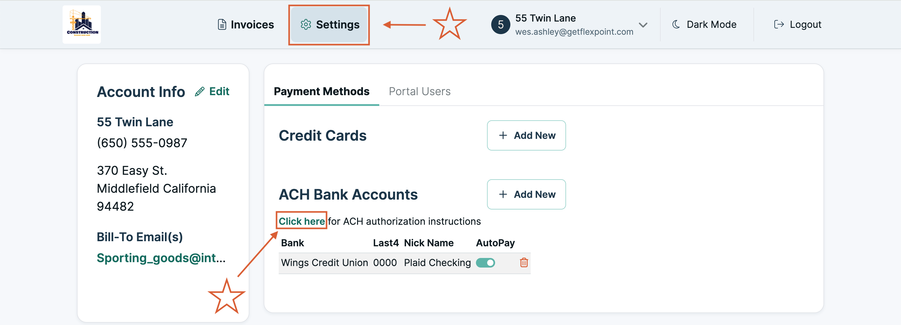 Where to Find ACH Authorization Codes – FlexPoint